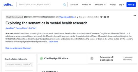 exploring the semantics in mental health research