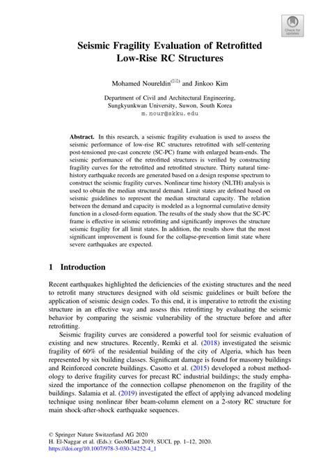 Pdf Seismic Fragility Evaluation Of Retrofitted Low Rise Rc Structures