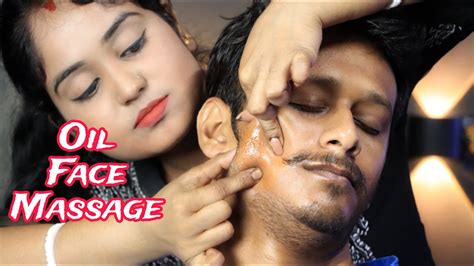 Asmr Oil Face Massage Oil Head And Neck Massage From Indian Lady