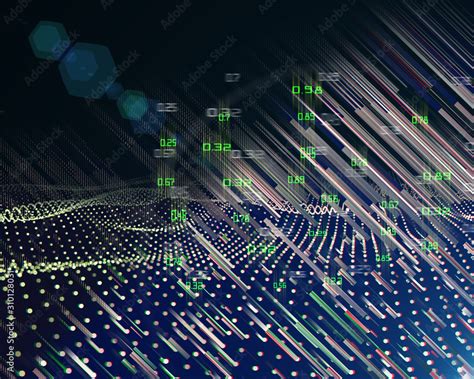 Abstract Futuristic Background Of Predictive Analysis Quantum Virtual