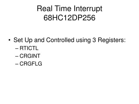 ppt real time interrupts powerpoint presentation free download id