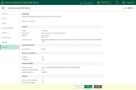 Step 9 Finish Working With Wizard Veeam Backup For Microsoft Azure Guide