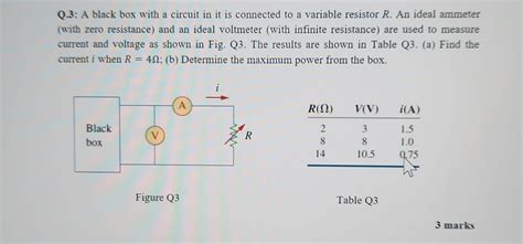 Solved Q A Black Box With A Circuit In It Is Connected To Chegg Com