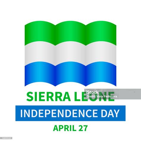시에라리온 독립 기념일 배너 4 월 27 일에 국경일을 축하합니다 타이포그래피 포스터 인사말 카드 전단지 등에 대 한 벡터 템플릿 4월에 대한 스톡 벡터 아트 및 기타