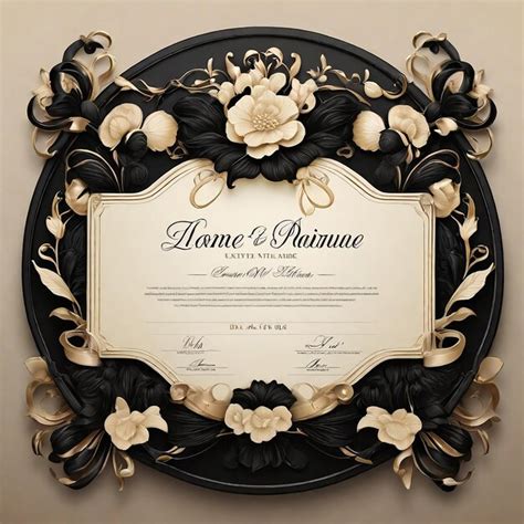 Premium Photo Classy Ornamental Certificate Template Psd In Beige And
