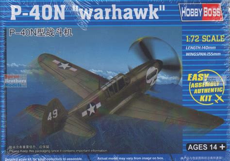Hbs80252 172 Hobby Boss P 40n Warhawk Sprue Brothers Models Llc