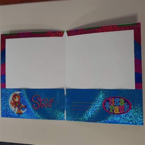 Lisa Frank Other Lisa Frank Moon Girl Sparkle Folder Poshmark