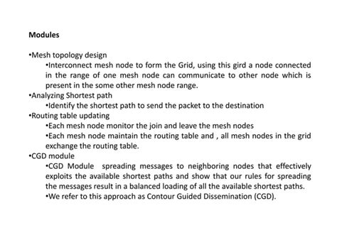 Qos And Routing In Regular Wireless Mesh Topology Ppsx Computer