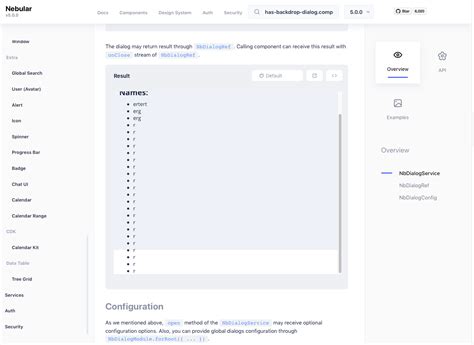 Opening A NbDialog Freezes Layout Components Graphically Issue Akveo Nebular GitHub
