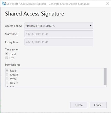 How To Create A Shared Access Signature For A Specific Folder In Azure