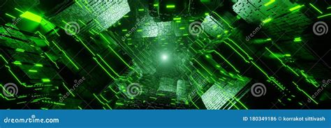 Flying Through Digital Data Tunnel Network Technology Background