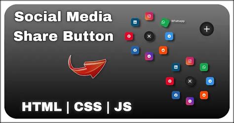 Build An Interactive Social Media Share Button Using Html Css And