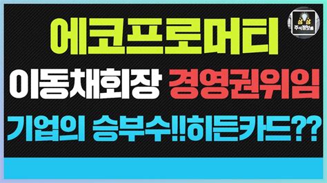 🔴에코프로머티🔴에코프로머티 주가전망 이동채 회장이 뛰운 승부수 과연 먹힐수 있을까 주가에 미치는 영향은 Youtube