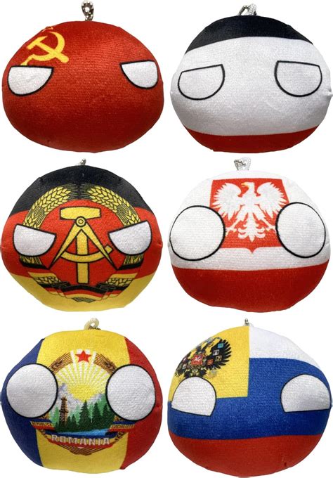 Raclove 6pc Countryballs Plushies Soft And Educational