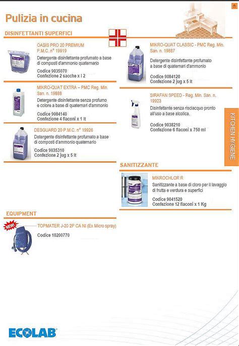 Linea Completa Detergenti Ecolab Detergenti Comunità E Convivenze
