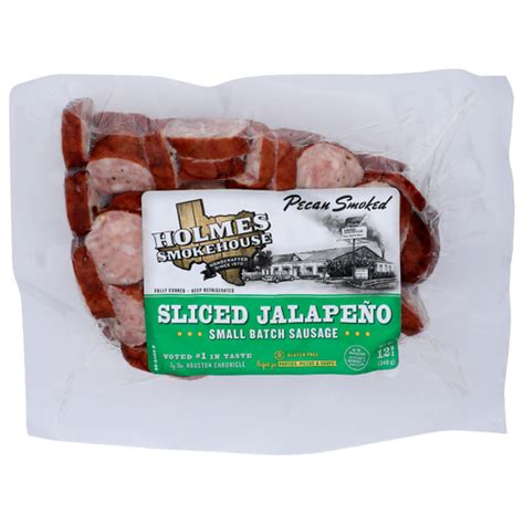 Holmes Smokehouse Sliced Jalapeno Small Batch Sausage 12 Ounce