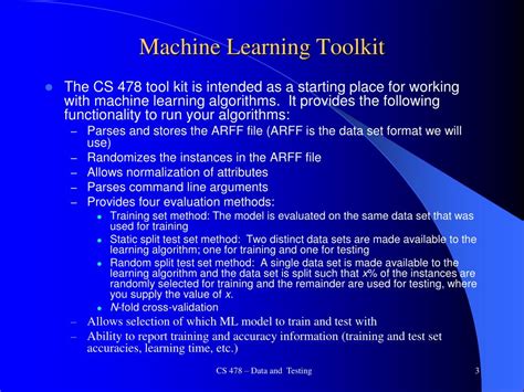 ppt cs 478 machine learning powerpoint presentation free download