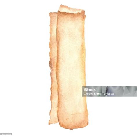 누렇게 바랜 낡은 양피지 빈티지 오래된 종이 두루마리 그런 지 질감의 종이 롤입니다 손으로 그린 수채화 그림입니다 엽서 스크랩북 포스터 섬유 및 인쇄 디자인 0명에 대한