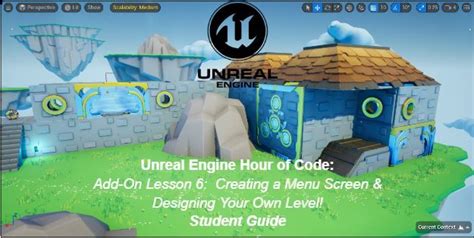 Creating A Menu New Level After UE HOC Community Tutorial
