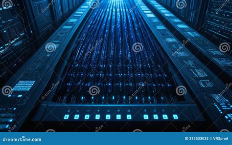 Servers In A Data Center Stock Image Image Of Tech 313533033