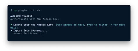 Use 1password To Authenticate The Aws Cdk Toolkit 1password Developer
