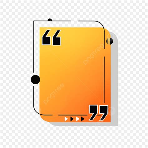 Quotation Mark Png Image Quote Quotation Mark Geometric Yellow Border