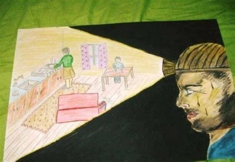 بالاترین عکس روز نقاشی‌ای که پسر یک معدنچی در مدرسه با عنوان روز پدر