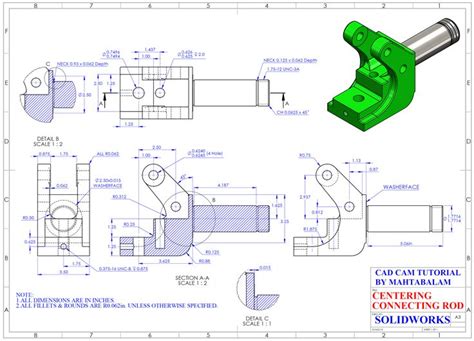 Solidworks Advanced Exercise 194 Centering Connecting Rod