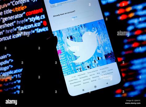 In This Photo Illustration A Twitter Application Seen Displayed On An Android Smartphone Stock