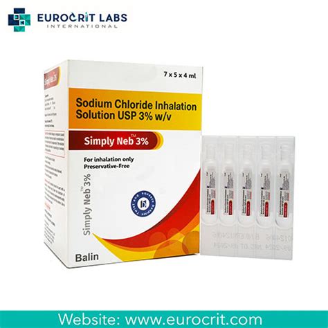 Sodium Chloride Inhalation Solution Usp 3 W V Manufacturer Third Party Manufacturing Baddi