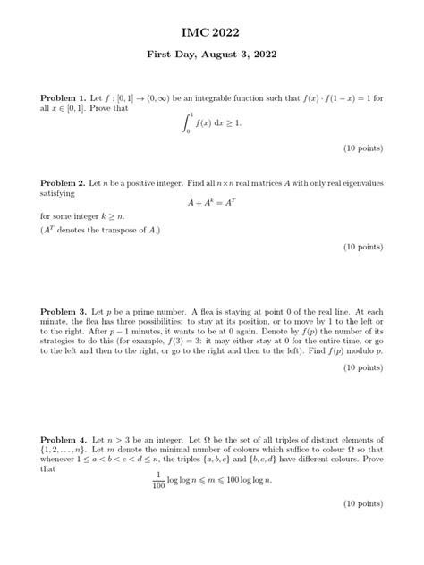Imc 2022 Day 1 Questions Pdf