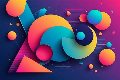 Premium Photo Minimal Geometric Background Dynamic Shapes Composition Vector Illustration