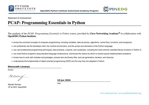 Lavanya Dharavath On Linkedin Python Certification Cisco Networking