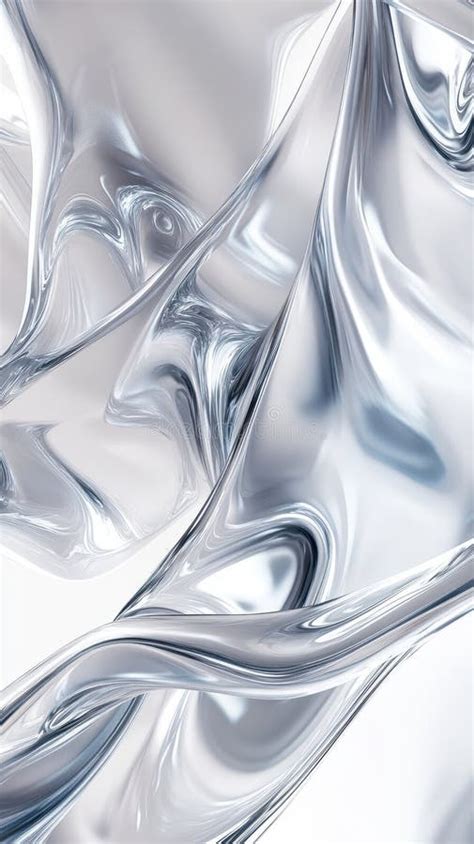 Abstract Metallic Fluid With Smooth Flowing Shapes Stock Illustration Illustration Of Modern