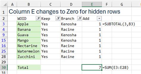 Excel Return Cells Visible From A Filter Ima