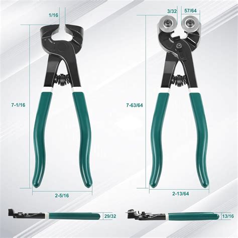 Rootin 2pcs Glass Tile Nippers Set Heavy Duty Wheeled Glass Mosaic