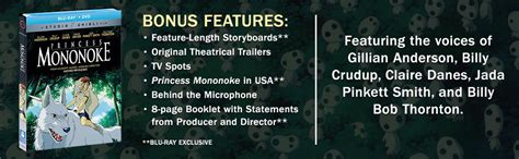 Princess Mononoke Bluraydvd Combo Blu Ray Claire Danes Billy