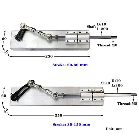 DIY Telescopic Linear Actuator Kit With Mounting Bracket And Speed Adjustment Power Supply