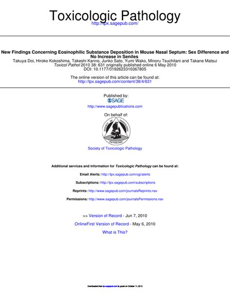 Pdf New Findings Concerning Eosinophilic Substance Deposition In
