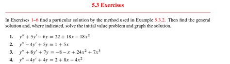 solved 5 3 exercises in exercises 1 6 find a particular