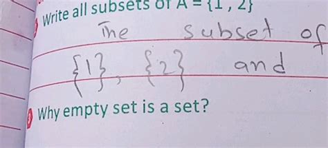 Write All Subsets Of A 12 The Subset Of 12 StudyX