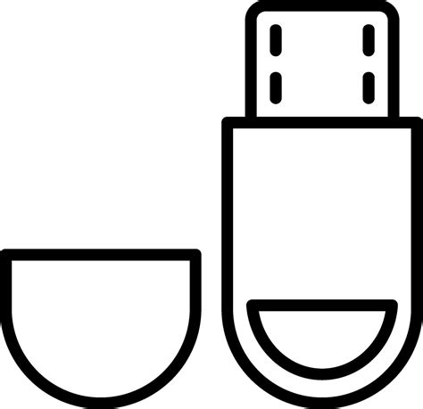 Usb Drive Line Icon 50476660 Vector Art At Vecteezy