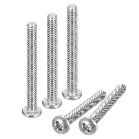 Tornillos De Máquina Cabeza Plana Pan Unique Bargains Acero Inoxidable