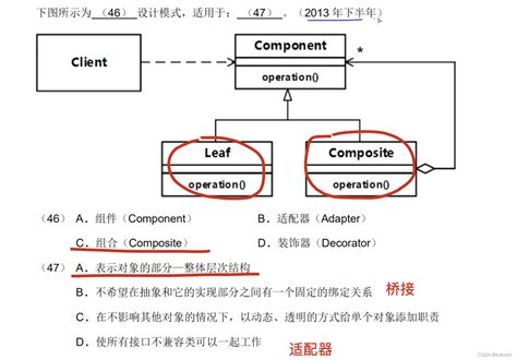 软考79 上午题 【面向对象技术3 设计模式】 结构型设计模式02软考设计模式题目 Csdn博客