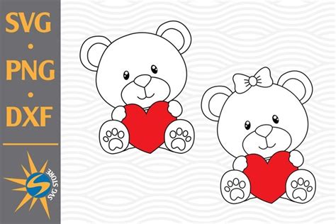 Teddy Bear Svg Png Dxf Digital Files Include 2422583
