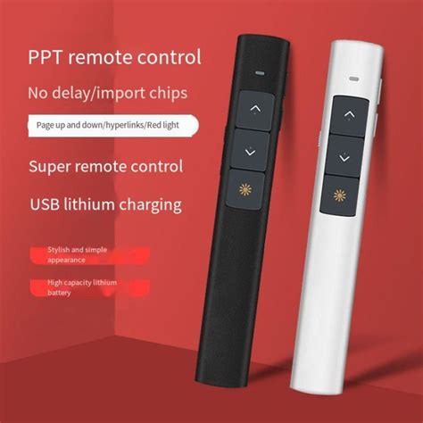 24g Wireless Charging Laser Pointer Ppt Page Turning Pen Usb Laser