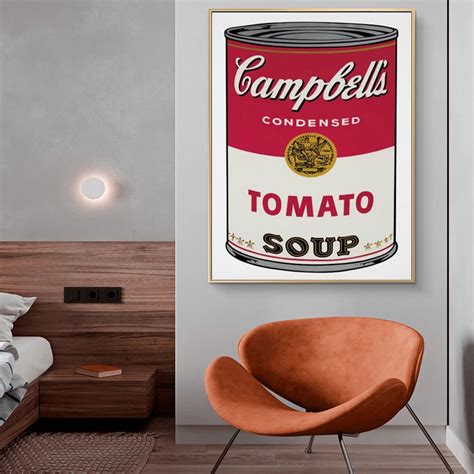 추상 앤디 워홀 토마토 수프 캔버스 회화 인쇄 및 포스터 Cuadros 벽 예술 그림 거실 홈 장식 Unframed그림 And 서예 Aliexpress