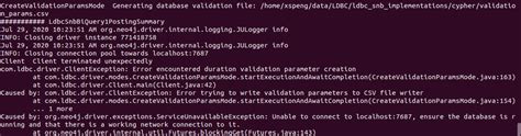 Problem About Validation Parameters Of Cypher Implementation For Snb