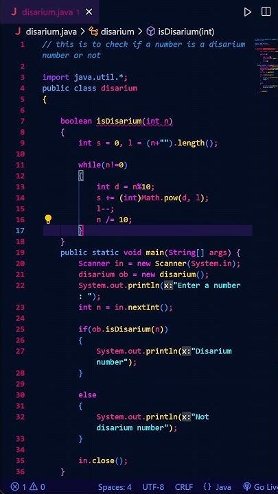 Disarium Number Checking Java Speed Code Disariumnumber