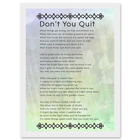 Free Printable Don T Quit Poem Fanny Printable
